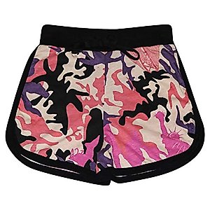Kids Girls Shorts 100% Cotton Gym Sports Camouflage Baby Pink Summer Hot Pants
