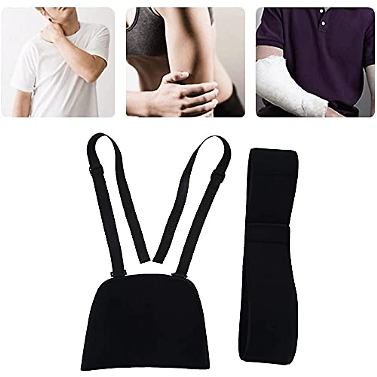 QIANMEI Fixed Elbow Brace Shoulder Injury by for Women and Men,Rotator Cuff Torn, Wrist and Elbow Surgery with Adjustable Padded Arm Support Straps