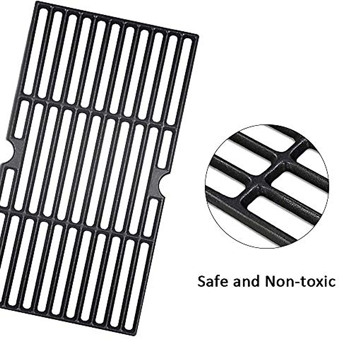 Rejekar Porcelain Cast Iron Grill Grates Cooking Grid Replacement for Charbroil 463436213, 463436214, 463436215, 463440109 Gas Grills 16 7/8" BBQ Grates Replacement Parts