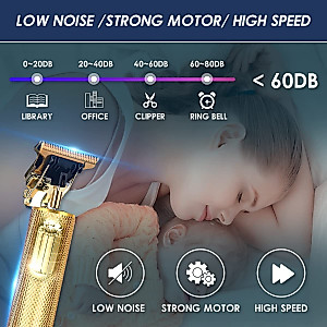 LEESION Hair Clippers for Men,Professional Hair Trimmer Cordless Hair Clipper Zero Gapped T-Blade Beard Trimmer, Hair Trimmer for Men Rechargeable Grooming Kit with Guide Combs Gifts for Men