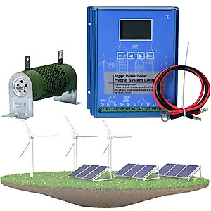 SACLMD 5000W,6000W,8000W,10000W,12000W Wind Solar Hybrid Charge Controller Fits for Wind and Solar Power Boost Charge,12V-12000W