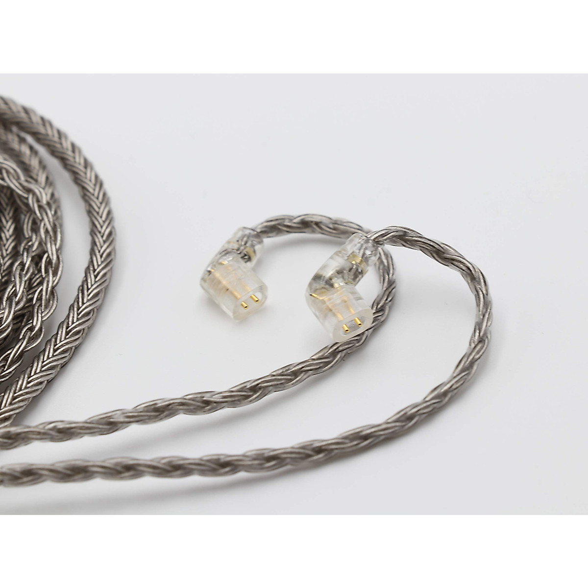 Linsoul Tripowin Zonie 16 Core Silver Plated Cable SPC Earphone Cable for KZ ZS10 PRO, ZSX, ZSN Pro, ZS10 Pro NF2u, Recessed 2pin IEMs(Recessed 2pin, 4.4mm, Grey)