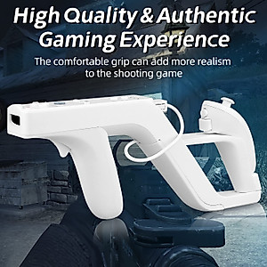 OSTENT Light Gun Attachment for Nintendo Wii Remote Nunchuck Shoot Sport Games