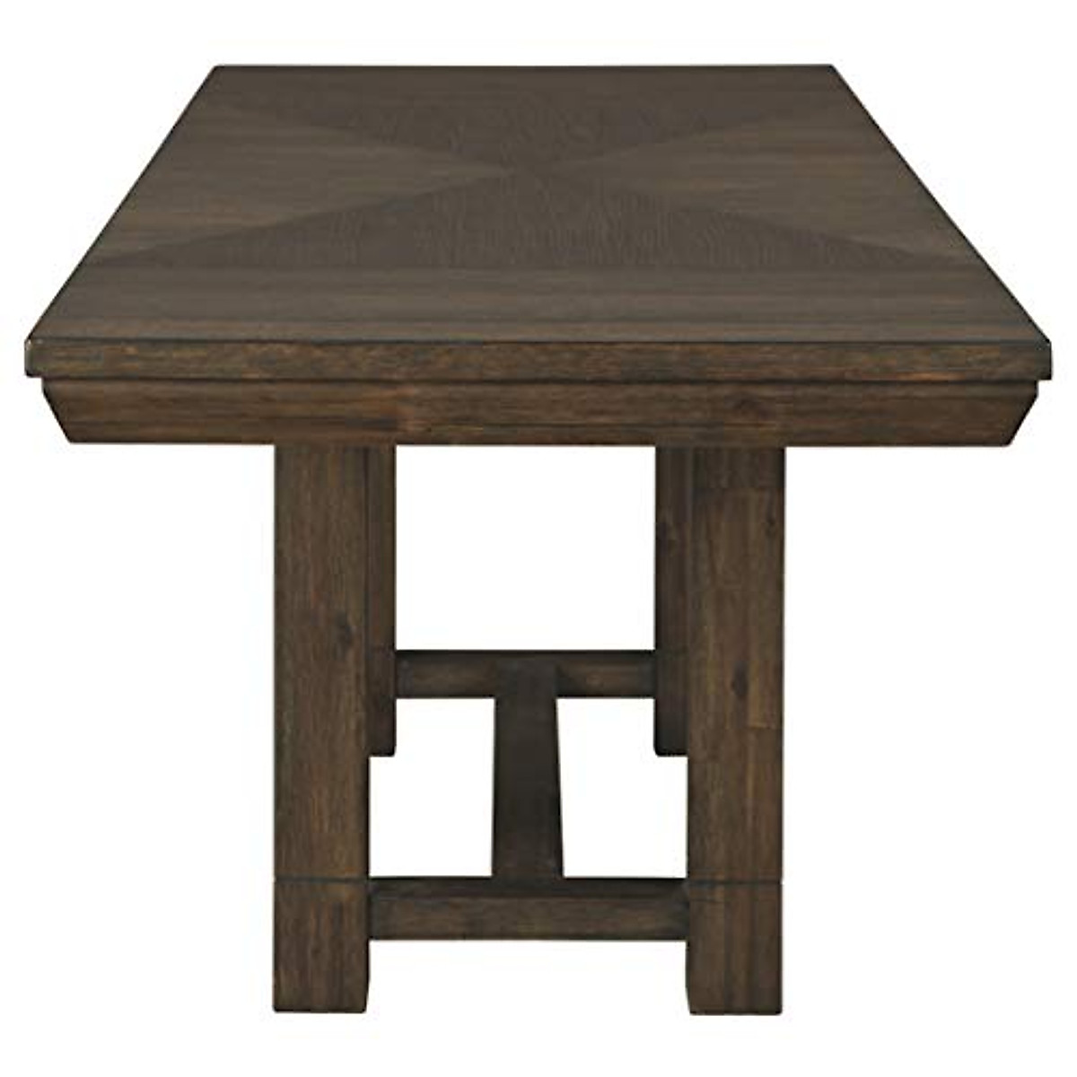 Signature Design by Ashley Dellbeck Casual Rectangular Dining Extension Table, Seats up to 8, Dark Brown