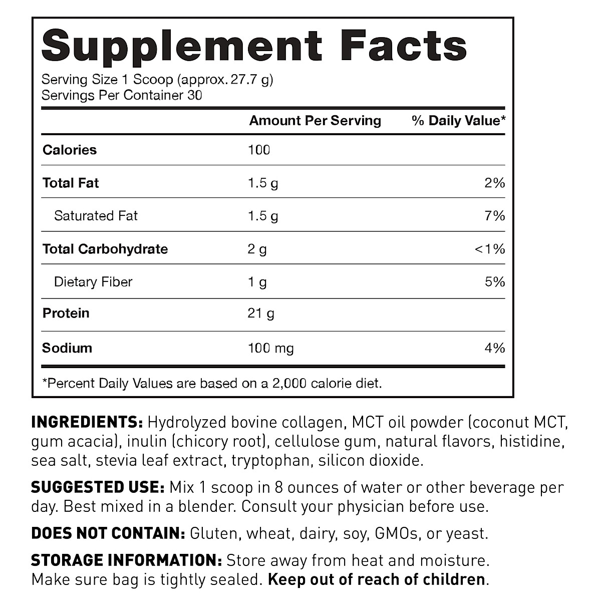 Amy Myers MD Pure Paleo Protein Powder - Clean Grass Fed Pasture Raised Protein - Hormone Free, Non-GMO, Gluten & Dairy Free - Perfect for Keto and Paleo - Vanilla Bean- 29.31 oz (831 g)