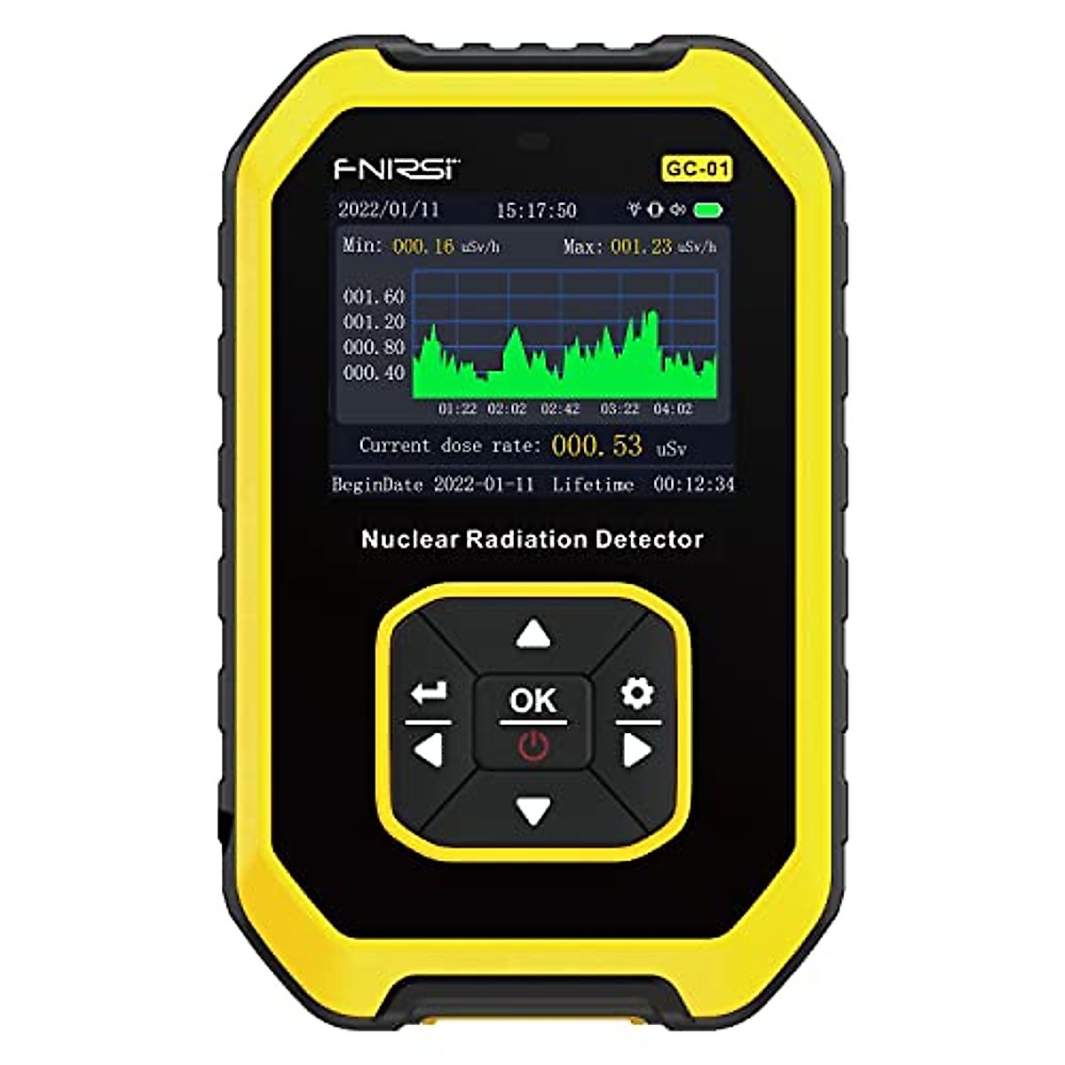Sutlumisi Geiger Counter Nuclear Radiation Detector - Radiation Dosimeter with LCD Display, Portable Handheld Beta Gamma X-ray Rechargeable Radiation Meter, 5 Dosage Units Switched,0.0μSv-500mSv