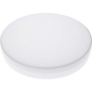 Pioneer Plastics 170CHIPS White Round Plastic Container, 6" W x 1" H, Pack of 4