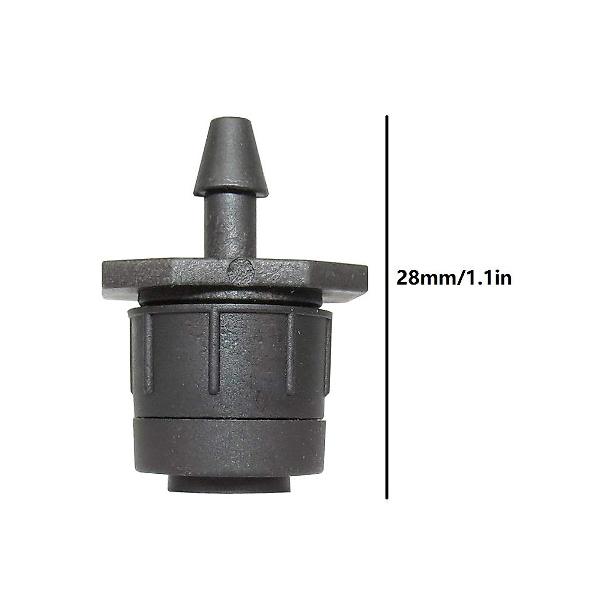 Lxcom Lighting 50 Pcs Irrigation Drippers Adjustable Drip Emitters Micro Spray 360 Degree Full Circle Pattern Water Flow Irrigation Drippers Sprinkler Drip Watering System Parts Drip Irrigation(Black)