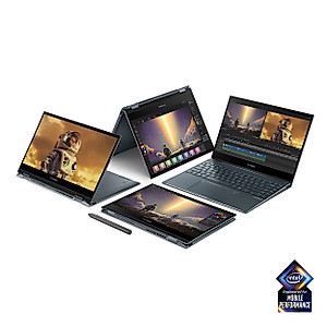 ASUS ZenBook Flip 13 Ultra Slim 2-in-1 Laptop, 13.3” FHD Touchscreen Display, Intel Core i7-1065G7 Processor, 16GB RAM, 512GB PCIe SSD, Thunderbolt 3, Windows 10 Pro, Pine Grey, UX363JA-XB71T