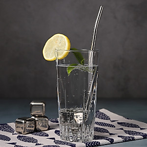 Ice Tea Spoons Long Stainless Steel Spoon Straw Bar Spoons Handle with Straw for Mixing Stirring Drinking (S-6)