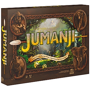 Jumanji The Game, The Classic Scary Adventure Family Board Game Based on The Action-Comedy Movie, for Kids and Adults Ages 8 & up