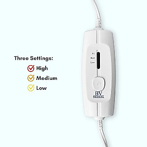 Heating Pad with Three Heat Settings W/No Auto Shut Off/12" X 24"