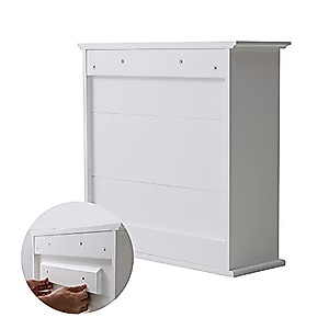 ZJWSRSST 23"x22 Bathroom Wall Cabinet Wooden Medicine Cabinet MDF Material Storage Organizer with Buffer Hinges; Adjustable Shelves Cupboard Storage Cabinet with Handles