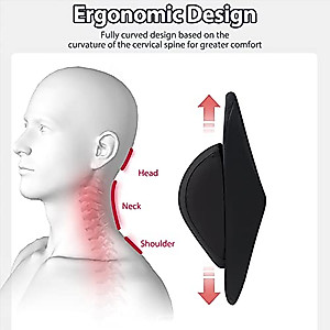 ZATOOTO Adjust Height Car Neck Pillow, Memory Foam Headrest Neck Support Pillow Adjustable Neck Pain Relieved Headrest Driving Seat Cervical Support