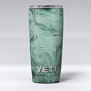 Design Skinz Green Slate Marble Surface V16 - Skin Decal Vinyl Wrap Kit Compatible with The Yeti Rambler Cooler Tumbler Cups