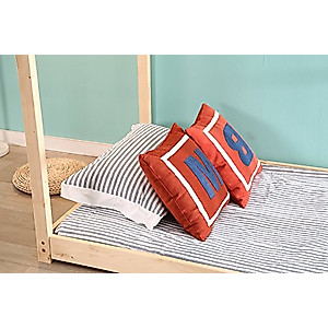 Bestmart INC Toddler Montessori Floor Bed, Twin Size House Bed Frame for Kids Floor Bed Children Bedroom Furniture, Pine Wood Non-Toxic