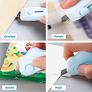 Yiser Cloud Shape Utility Knife Retractable Portable Mini Knife For Wrapping Envelopes Letter Box Cutter With Keychain Holes 2 Pack Kitchen Magnetic Knife Strip (As shown, One Size)