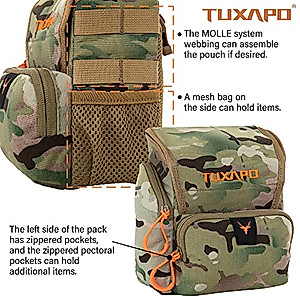 Tuxapo Binocular Harness Chest Pack with Rangefinder Pouch Bino Case for Hunting Hiking Shooting
