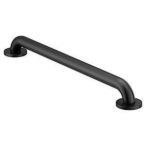 Moen Concealed Grab Bar AC Matte Black 24-Inch Bathroom Safety Grab Bar, R8924BL