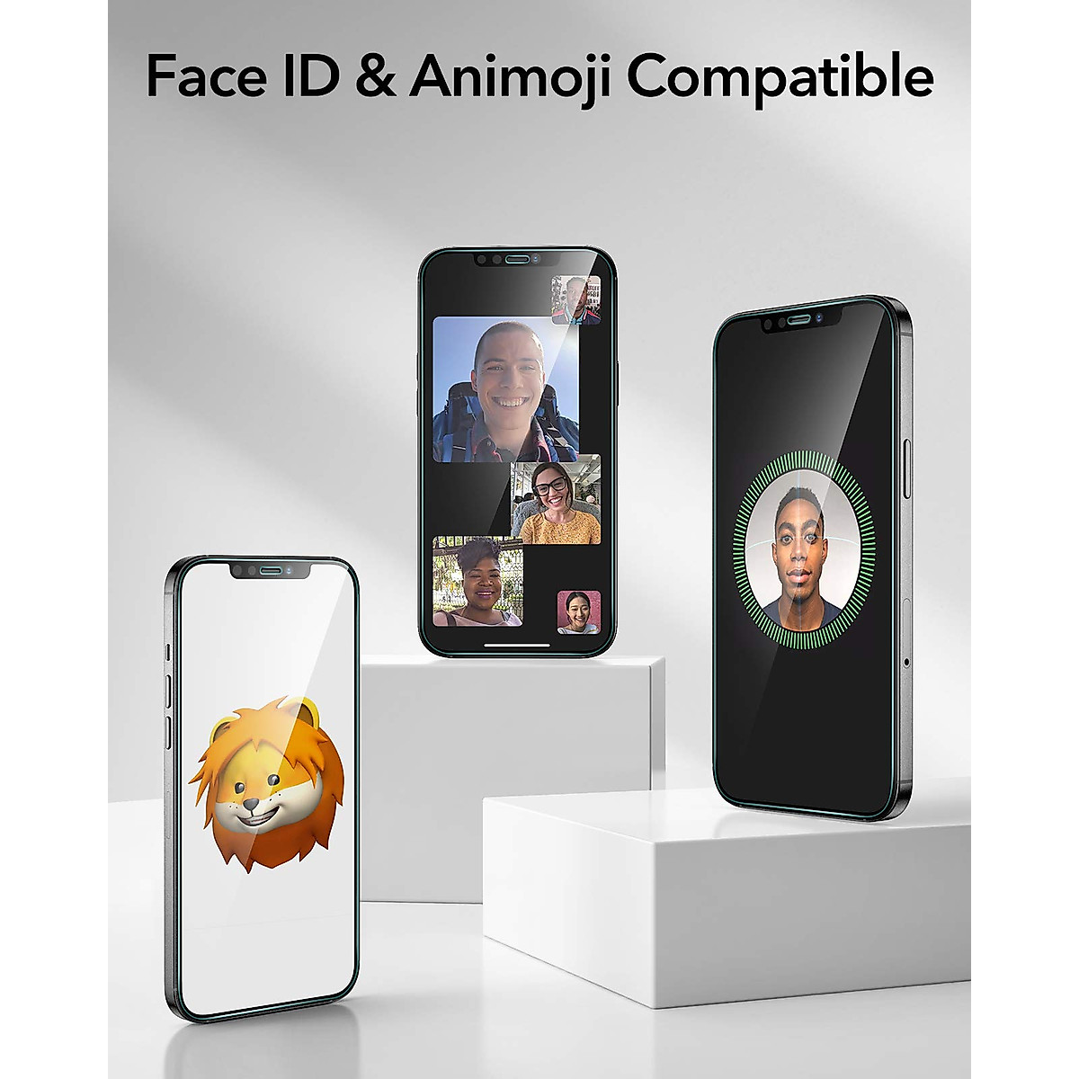 ESR Tempered-Glass Screen Protector for iPhone 12 Mini [3-Pack] [Easy Installation Frame] [Case-Friendly] Premium Tempered Glass Screen Protector for 12 Mini 2020, 5.4-Inch