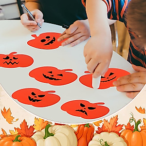500 Pcs Pumpkin Shape Paper Cutouts Fall Classroom Bulletin Board Cutouts 5.9'' Pumpkin Die Cuts with Glue Points for Kids Classroom School Fall Halloween Thanksgiving Decor