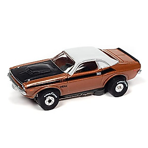 Auto World Thunderjet OK Used Cars 1970 Dodge Challenger T/A (Burnt Orange) HO Scale Slot Car
