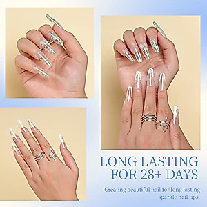 ROSALIND 4.2oz Clear Acrylic Nail Powder Clear Nail Acrylic Powder for Nail Acrylic Extension Professional Polymer Nail Acrylic Powder Clear Nails carving French Nail Extension, No Nail Lamp Needed