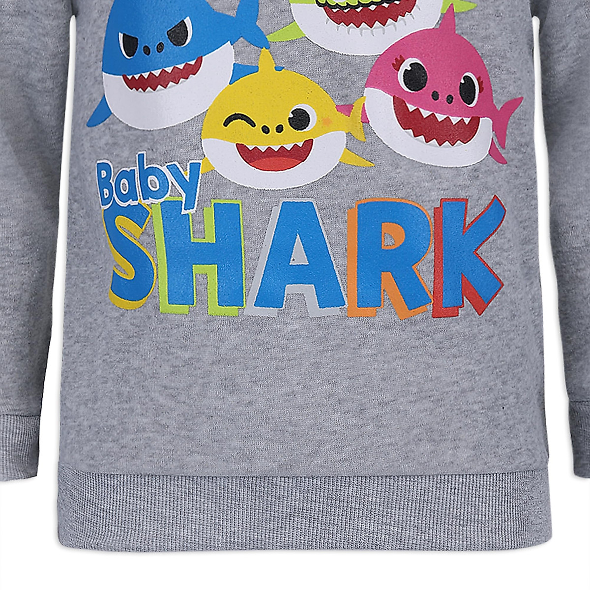 Nickelodeon Baby Shark Boys Pullover Hoodie for Toddler and Little Kids - Grey