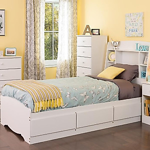 Prepac Astrid 6 Drawer Double Dresser for Bedroom, Wide Chest of Drawers, Bedroom Furniture, Clothes Storage and Organizer, 15.5" D x 47.5" W x 26.85" H, White