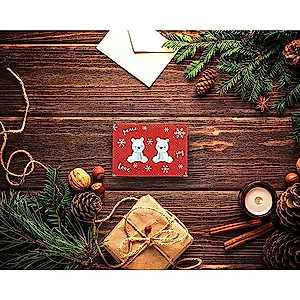 Juvale 48 Pack Christmas Greeting Cards with Envelopes, 6 Holiday Designs (4x6 Inches)