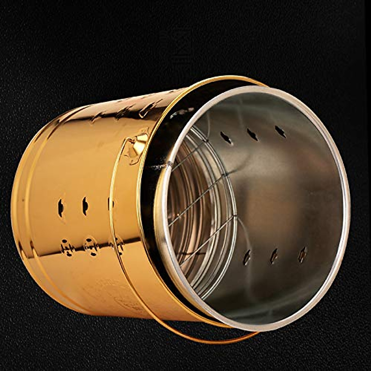 QILIN Mini Garden Incinerator, Small Stainless Steel Burner, for Wood, Leaves, Paper, Multiple Sizes, Gold/Silver/Red