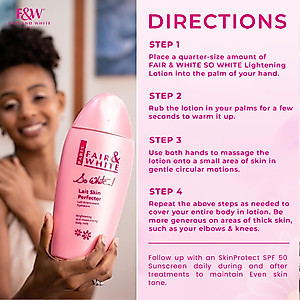 FAIR & WHITE So White, Skin Brightening Lotion - 500 ml / 17.6 Fl oz - Daily Moisturizing Body Lotion