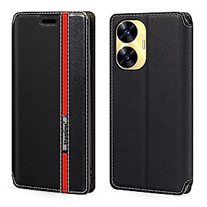 Shantime for Oppo Realme C55 4G Case, Fashion Multicolor Magnetic Closure Leather Flip Case Cover with Card Holder for Oppo Realme Narzo N55 4G (6.72”)
