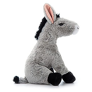 The Petting Zoo Donkey Stuffed Animal Plushie, Gifts for Kids, Wild Onez Farm Animals, Donkey Plush Toy 12 Inches