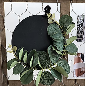 Y&K Homish Wedding Guest Book Alternative, Rustic Wedding Decorations for Reception, Favors for Guests 80 Hearts Green Wreath (Rustic Brown)