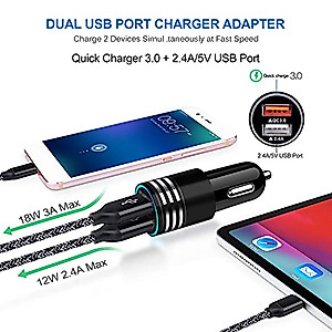 USB C Fast Charger for Samsung Galaxy S23/S22/S21/S21 Ultra/S21+/S20 FE Note 20 Ultra A13 A53 A12 A32 A42 A21 A51 A71 A10E A20 A50 S10 S9 S8,Quick Charge 3.0 Wall Charger Car Adapter+6FT Type C Cable
