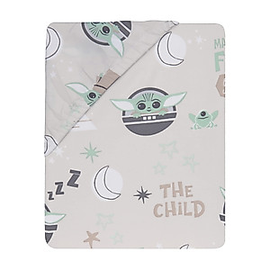 Lambs & Ivy Star Wars Cozy Friends Baby Yoda/Grogu Fitted Crib Sheet