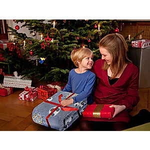 Glow in The Dark Blanket Soccer for Kids Boys Girls Fun Soft Plush Flannel Furry Fluffy Nap Sleep Blanket, Christmas Thanksgiving Birthday Magical Decor Luminous Throw 50"x60"