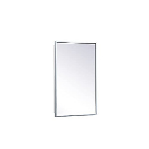 Elegant Decor Metal Mirror Medicine Cabinet 17 inch x 28 inch in Black