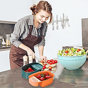 HLWDFLZ 2PCS Sink Drain Strainer Basket - Kitchen Hanging Sink Drain Basket for Wash Vegetables Fruits and Filter Kitchen Food Scraps Catcher