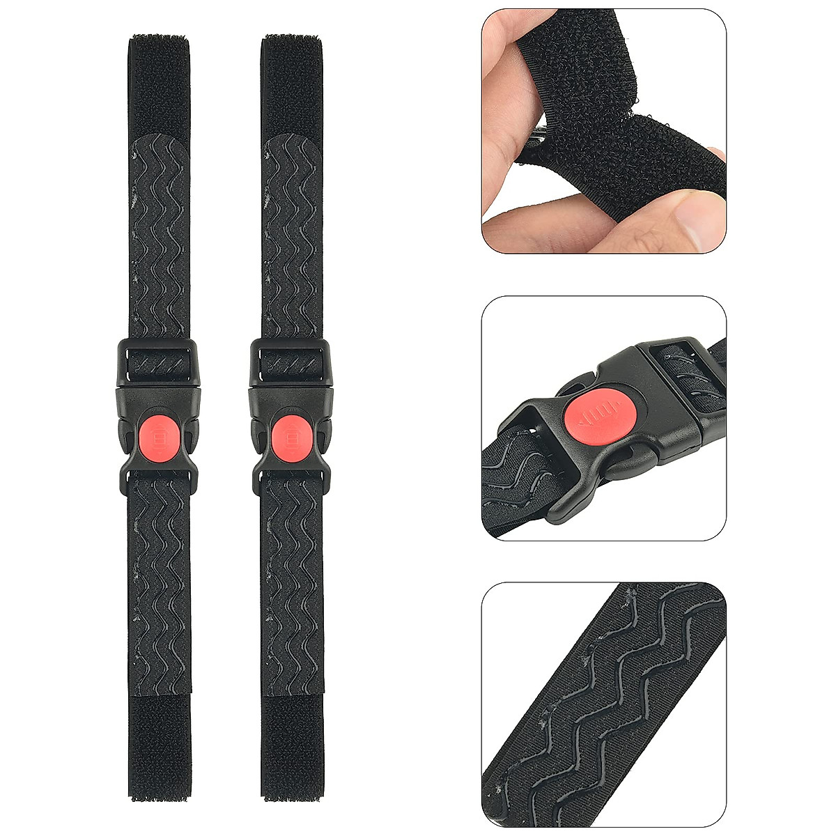 Cosmos 2 Pcs Bike Wheel Stabilizer Straps Anti-Slip Adjustable Fastening Tie Down Straps Reusable Versatile Hook & Loop Securing Straps