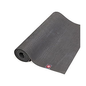 Manduka eKO Yoga Mat – Premium 5mm Thick Mat, Eco Friendly and Made from Natural Tree Rubber. Ultimate Catch Grip for Superior Traction, Dense Cushioning for Support and Stability., Charcoal, 79"