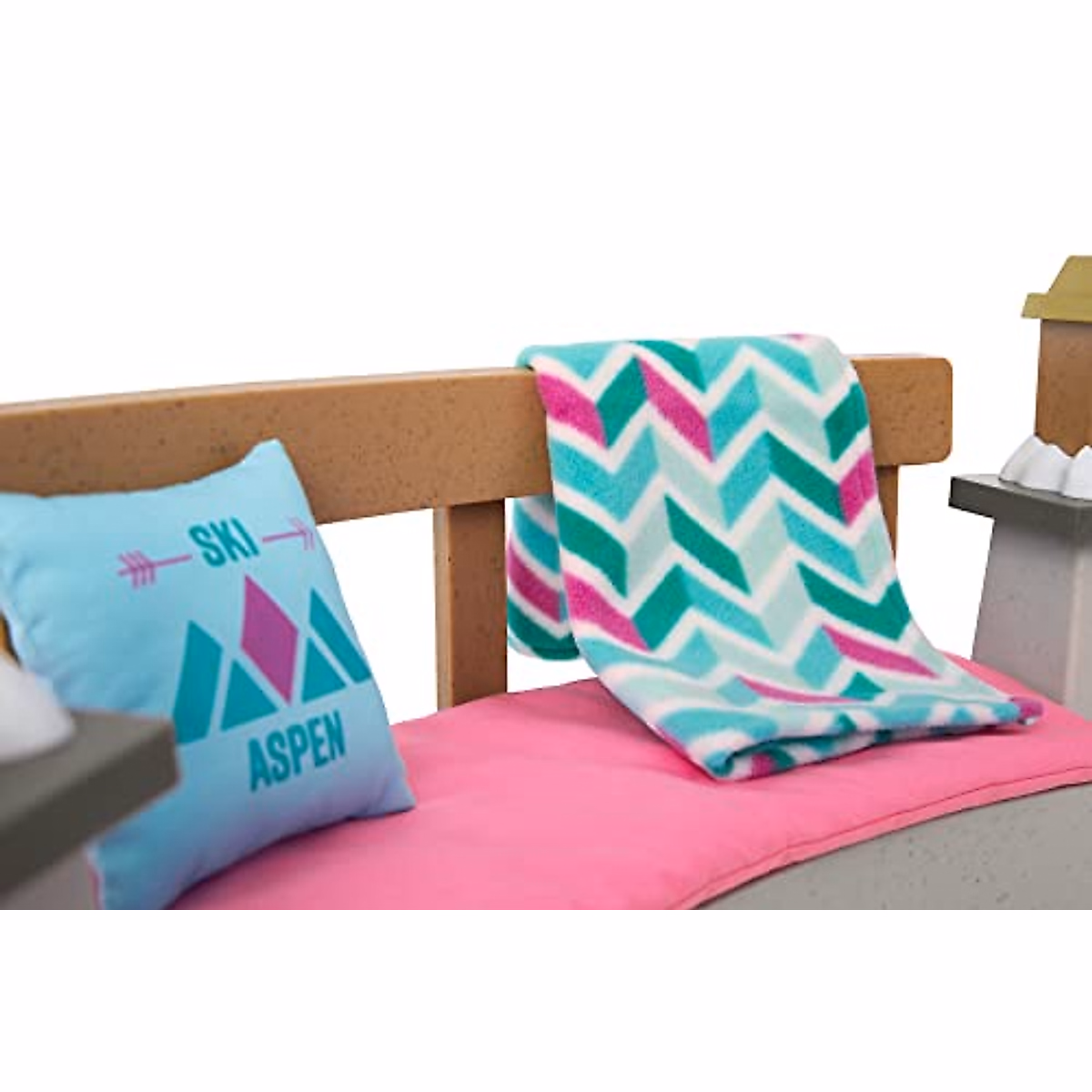 American Girl Corinne Tan Girl of the Year 2022 18-inch Doll Ski Lodge Fire Pit Playset with LED Flames, For Ages 8+