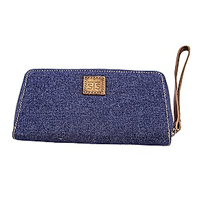 STS Ranchwear Women's Blue Bayou Collection Denim Bentley Wallet Wristlet Clutch, One Size