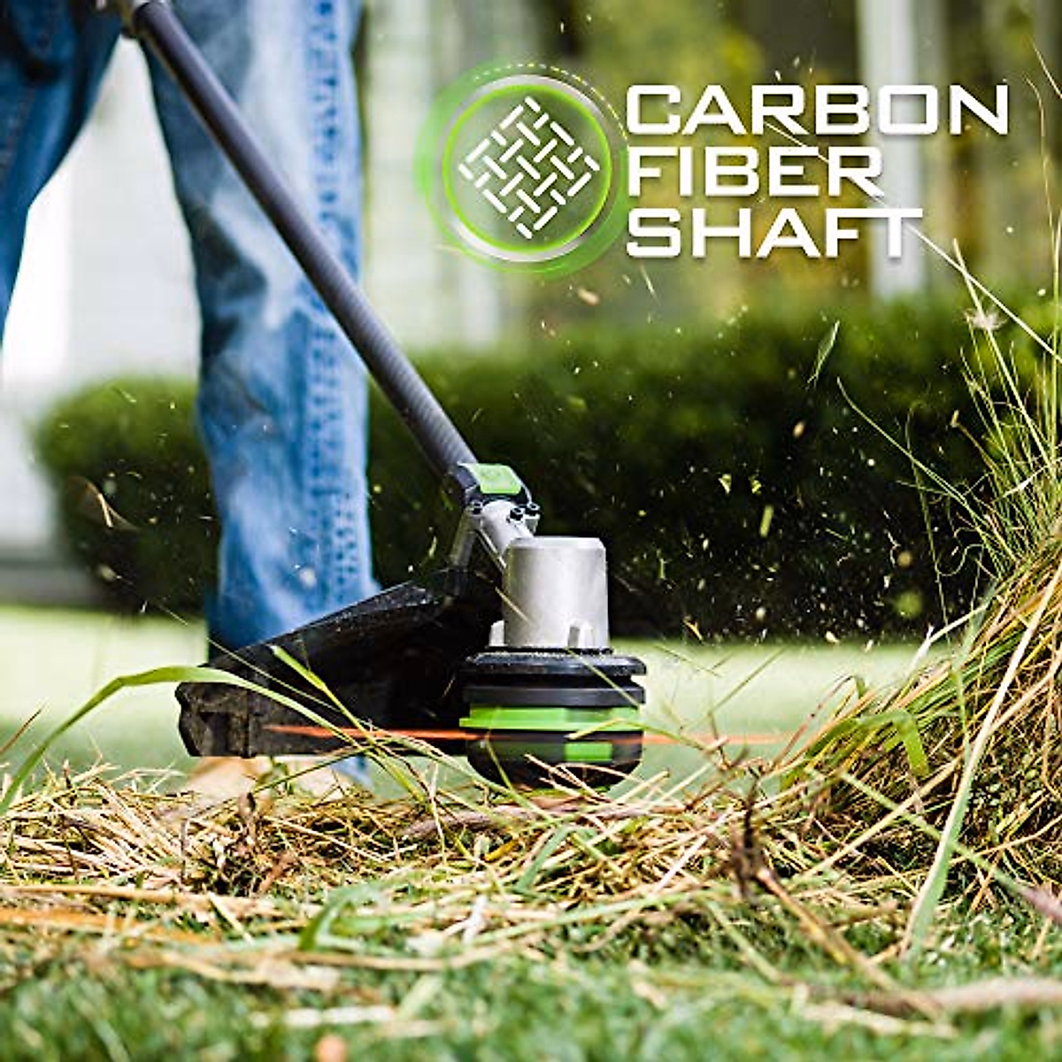 EGO Power+ ST1520 15-Inch 56-Volt Cordless String Trimmer with POWERLOAD and Carbon Fiber Straight Shaft - Battery and Charger Not Included, Black