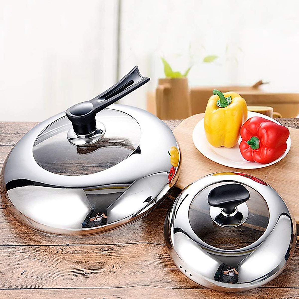 Pot Lid Handle Replacement Universal Pot Lid Knob Stand Kitchen Cookware Standing Pot Handgrip Lid, Thermostability Plastic Handgrip 3 Pack (Pot Lid Handle)