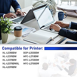 TN730 TN-730 TN 730 Toner: 2 Pack High Yield Black Compatible Toner Cartridge Replacement for Brother MFC-L2710DW HL-L2395DW DCP-L2550DW HL-L2350DW MFC-L2750DW HL-L2395DW Printer Ink