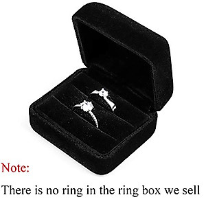 GBYAN Wedding Ring Box for Ceremony Velvet Couple Ring Box with LED Light Double Slot Jewelry Box for Engagement