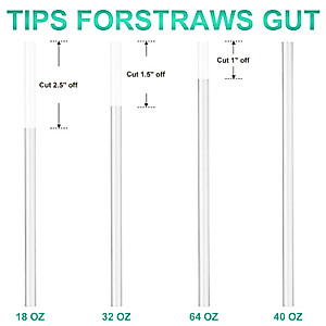 6PCS Replacement Straws Compatible with Hydro Flask, 24.7cm/9.7inch Clear Reusable Straws for Hydro Flask Wide Mouth Straw Lid 40 oz Water Bottle with A Cleaning Brush, BPA Free