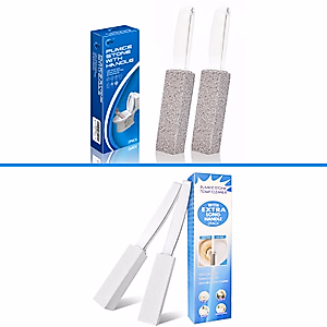 4TH Pumice Stone for Toilet Bowl Cleaning,Powerfully Remove Stubborn Stains： Limescale,Hard Water Ring,Calcium Buildup,Iron,Rust